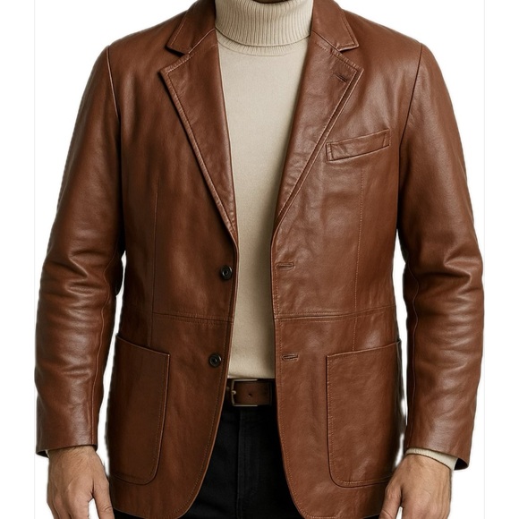Scotts Grey Ltd | Suits & Blazers | Mens Genuine Leather Blazer Sport ...